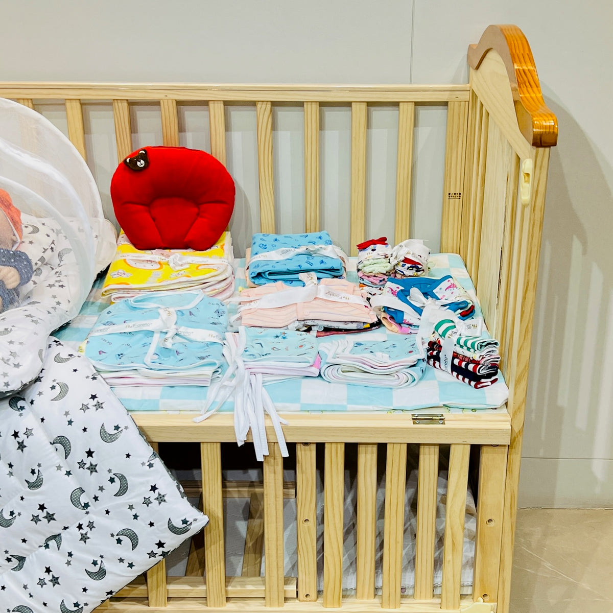 Fareto New Born Baby Hospital Essentials pack of 60 (0-6 months) (Grey ...