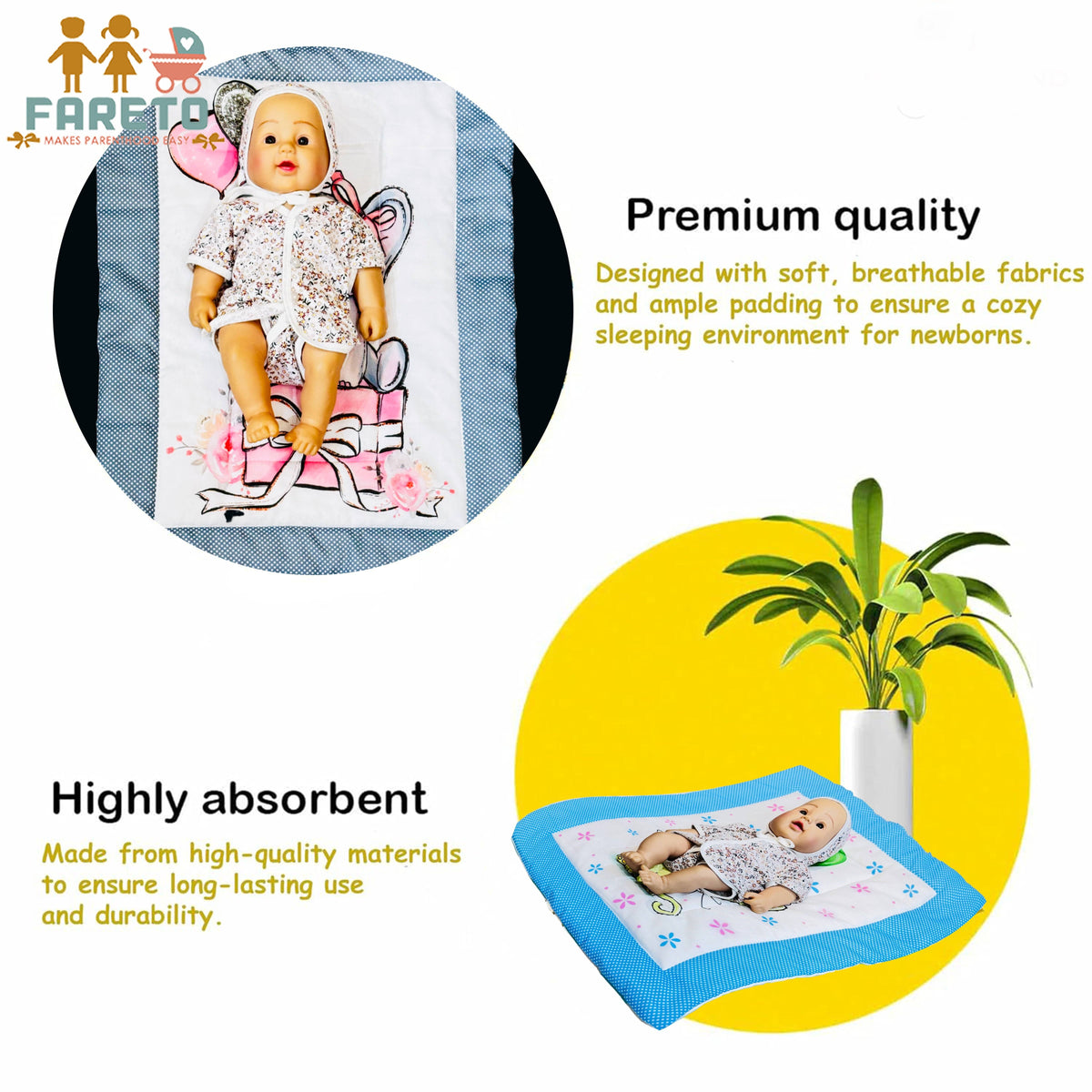 FARETO NEW BORN BABY HAND CARRY BED | GADI | (0-8 MONTHS)(72*50CM ...