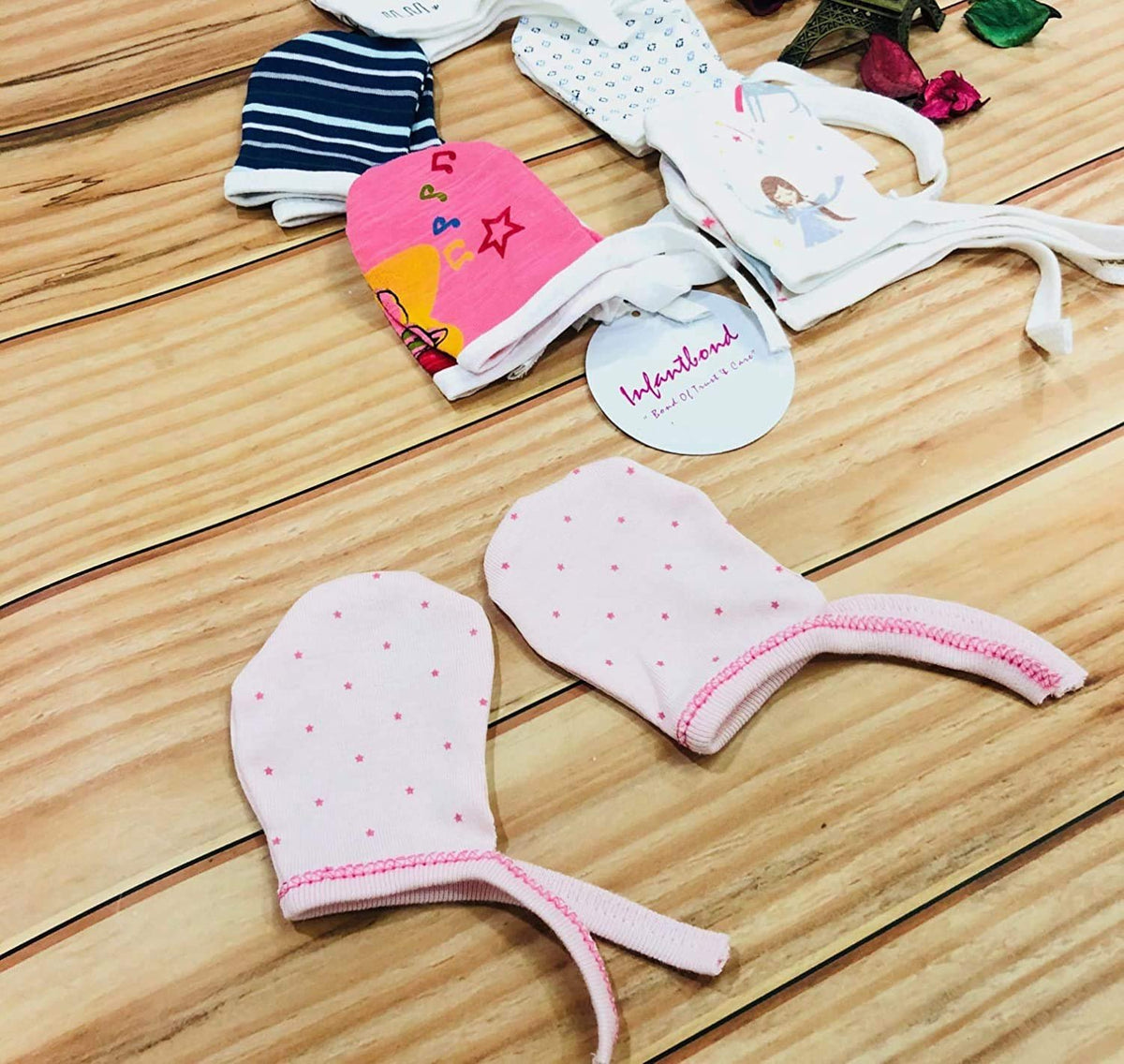 Fareto New Born Baby Cotton Mittens Set (6-9 Months) (Pack of 6 Sets ...